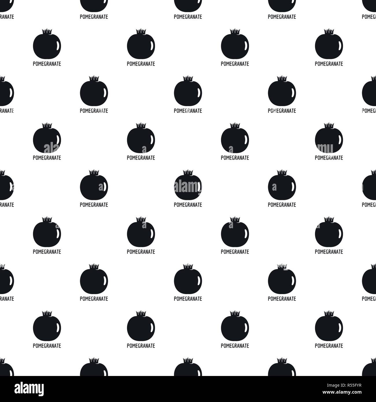 Repeating pomegranate pattern Stock Vector Images - Alamy