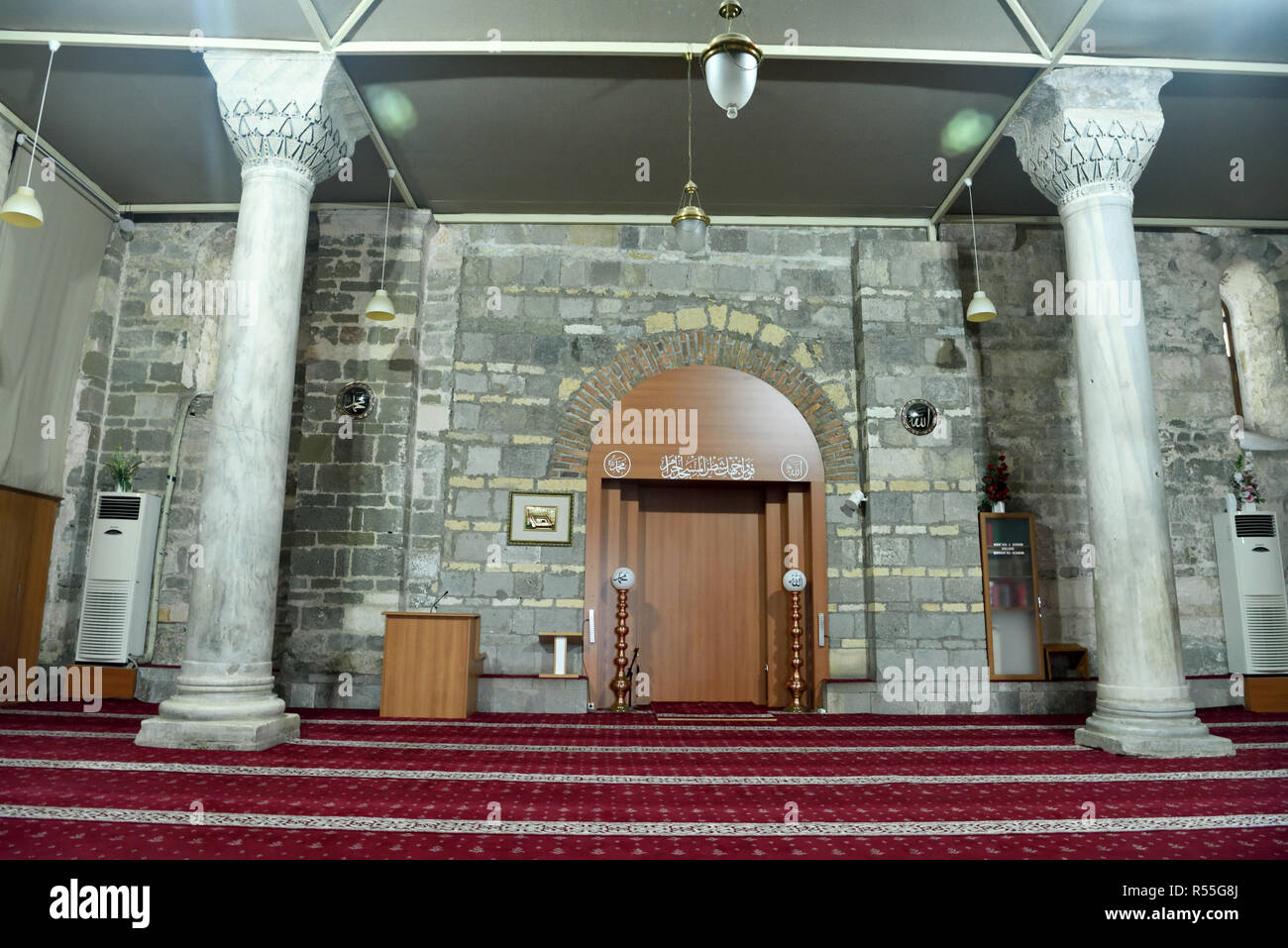Trabzon, Turkey - September 6, 2018. Interior view of Aya Sofya mosque ...