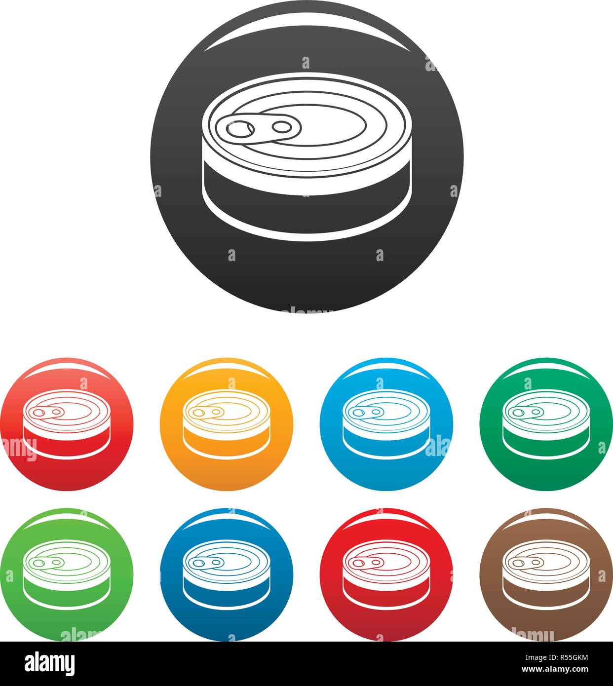 Tuna can icon. Simple illustration of tuna can vector icon for web ...