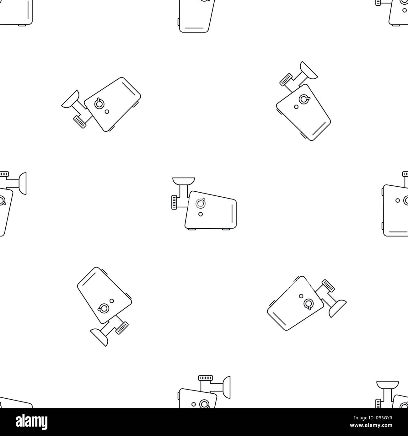 Meat grinder machine pattern seamless vector repeat geometric for any web design Stock Vector ...