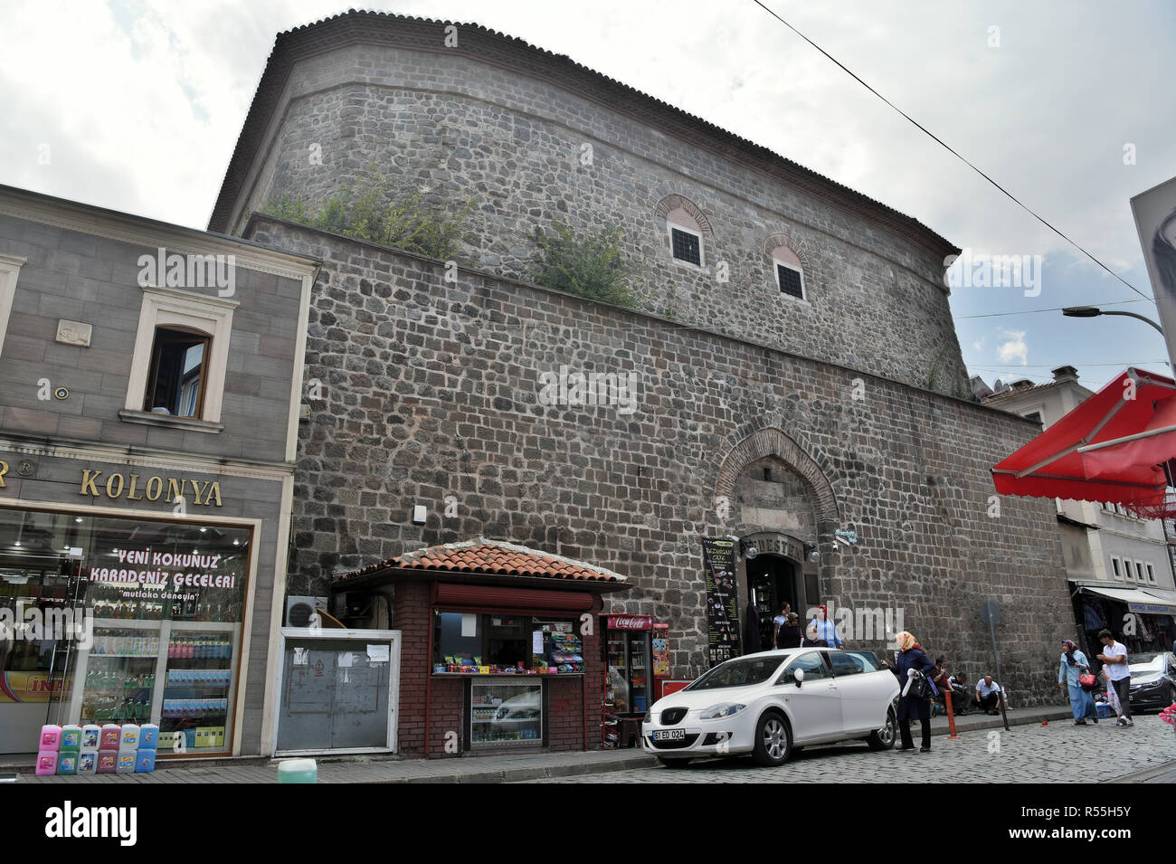 Trabzon, Turkey - September 8, 2018. Exterior view of covered bazaar ...