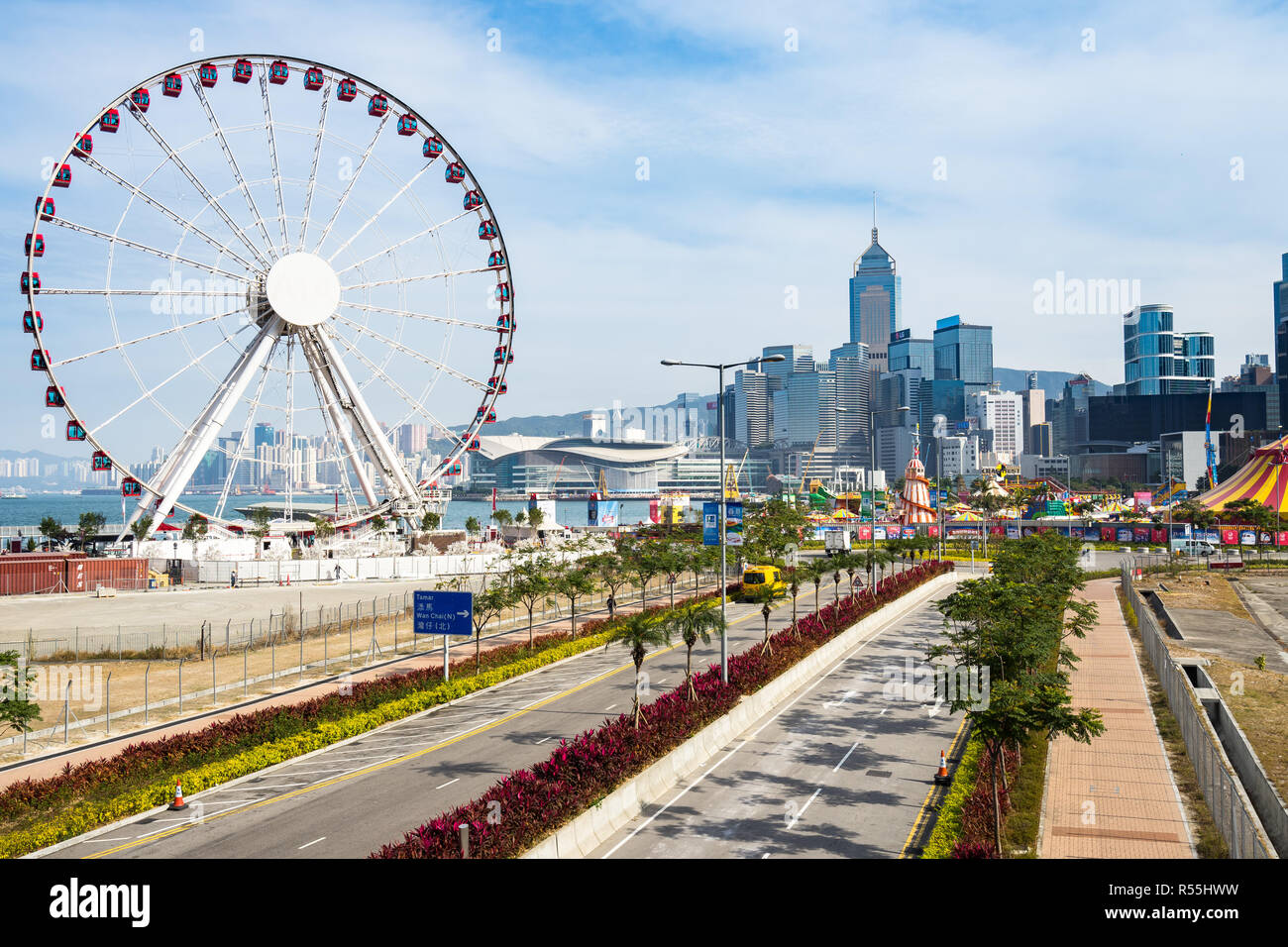 Hong Kong Observation Wheel is a popular tourist attraction in Central ...