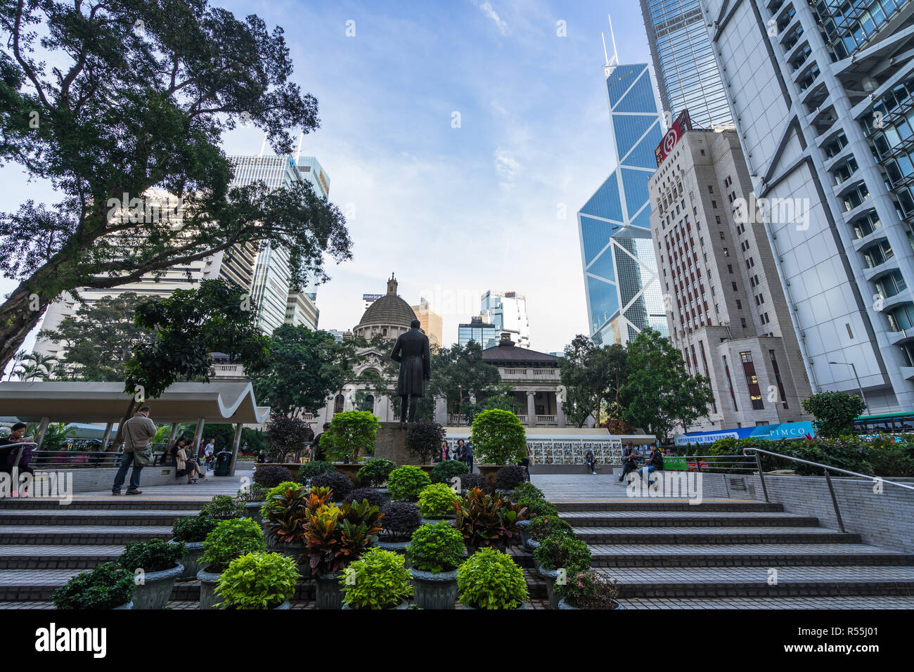 Hong Kong Statue Square is the heart of Central district, with ...