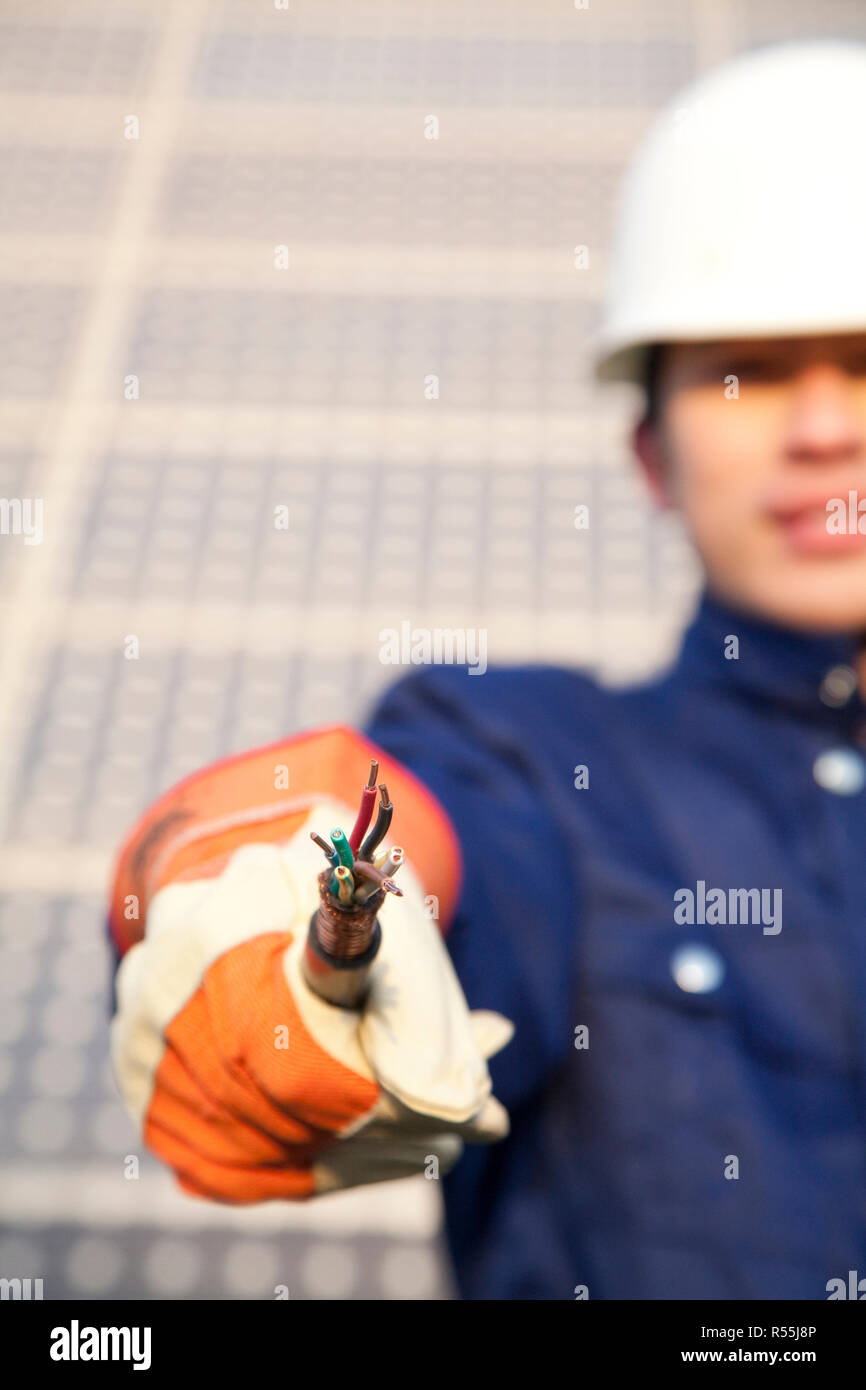 Wire electric frayed hi-res stock photography and images - Alamy