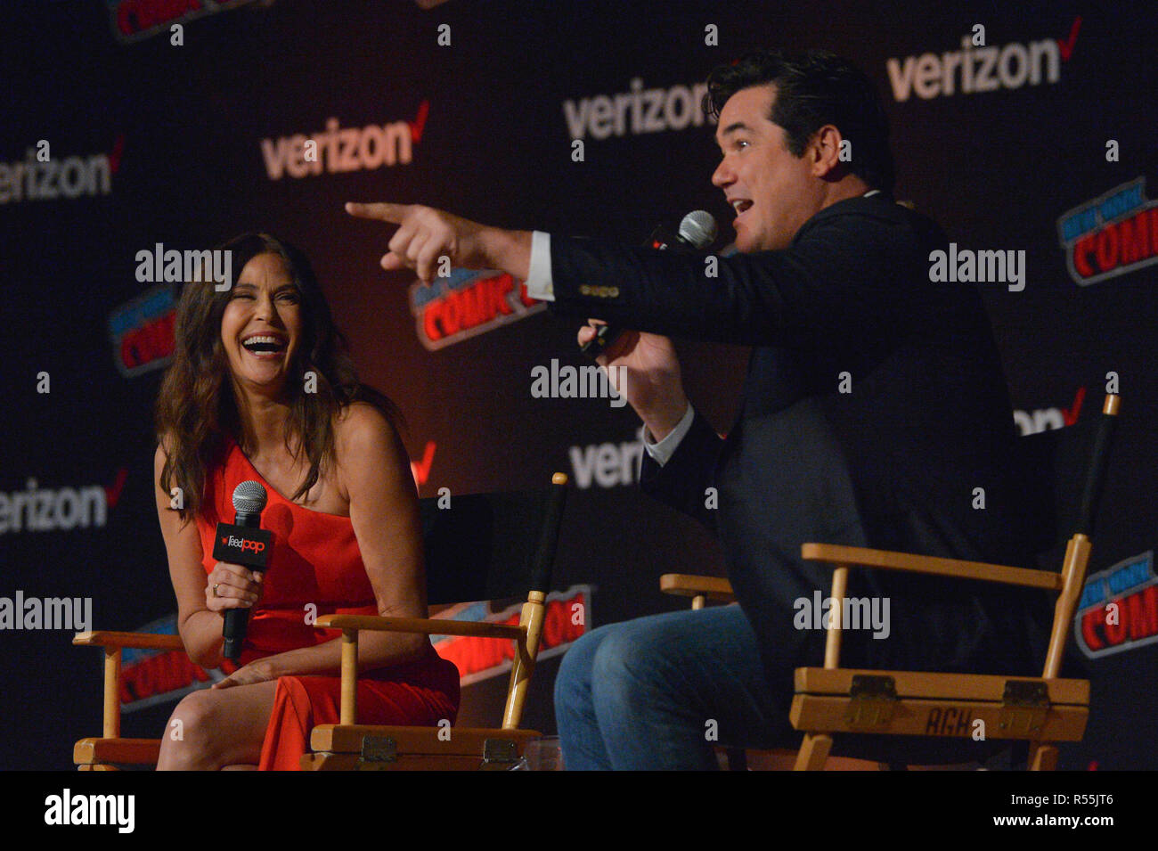 Teri Hatcher and Dean Cain attend New York Comic Con at Jacob Javits ...