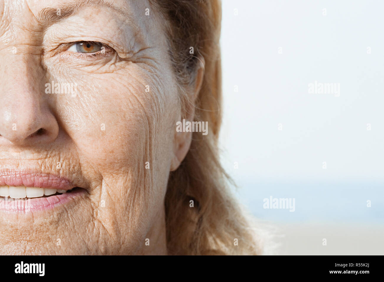 Senior woman's face Stock Photo - Alamy