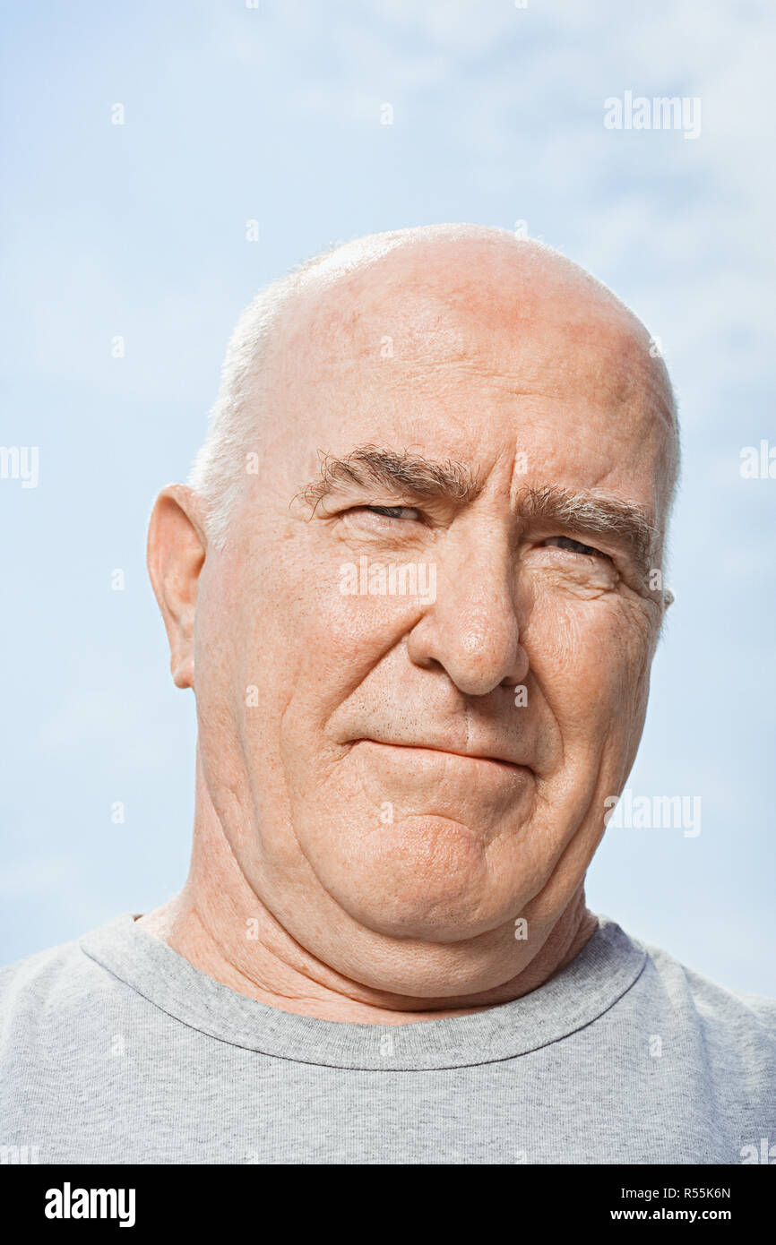 Portrait of a bald man Stock Photo - Alamy