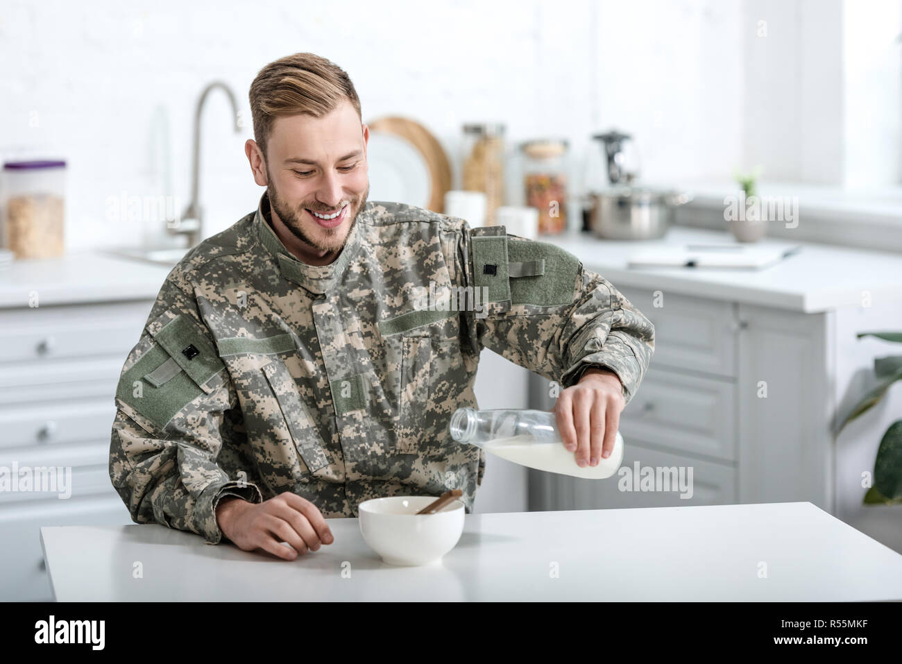 Bowl cornflakes army hi-res stock photography and images - Alamy
