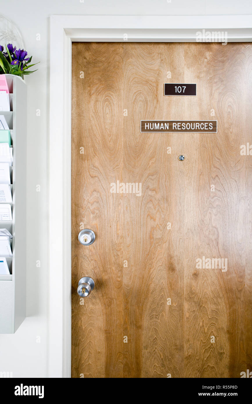 Human resources office door Stock Photo - Alamy