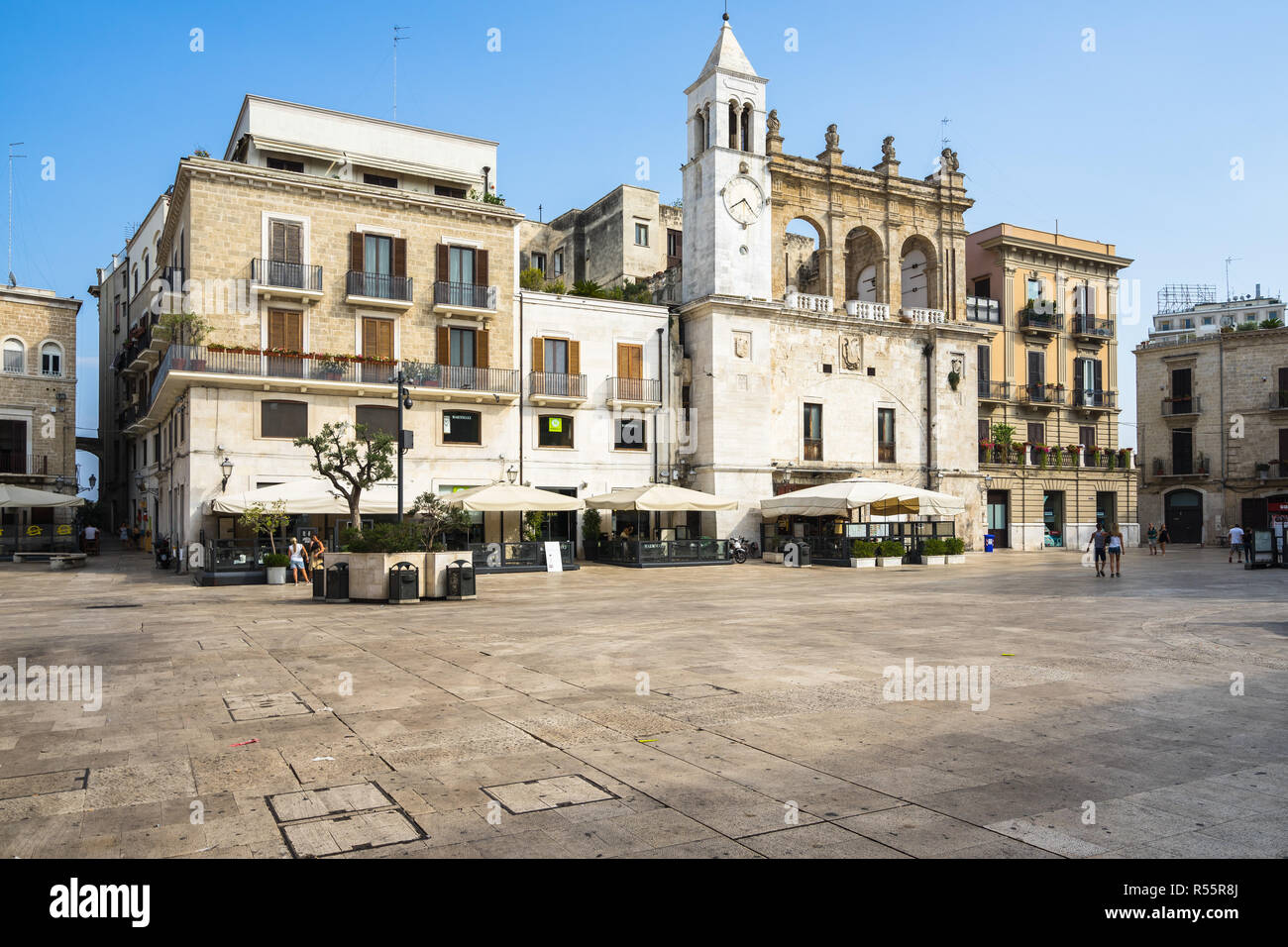 View of Piazza del Mercantile, a lively square in the historic centre ...