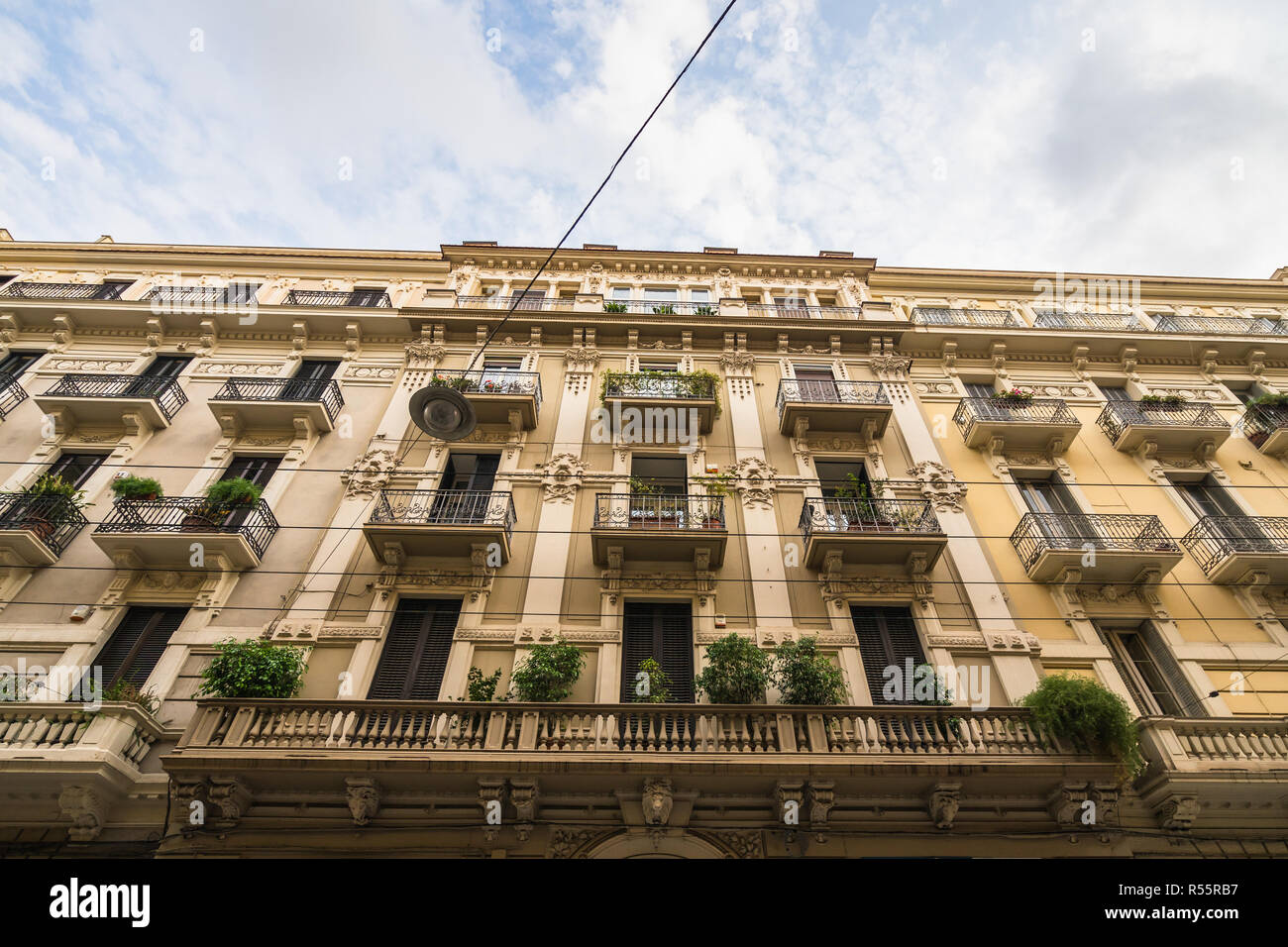 Elegant buildings in the Murat quarter of Bari, Apulia, Italy Stock ...