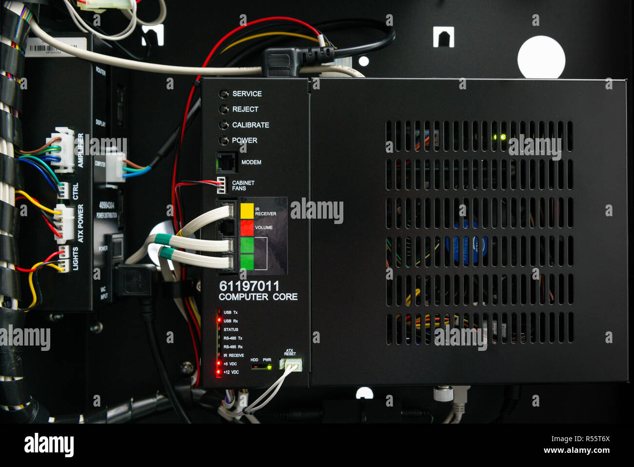 Wires and connectors inside a digital jukebox Stock Photo - Alamy