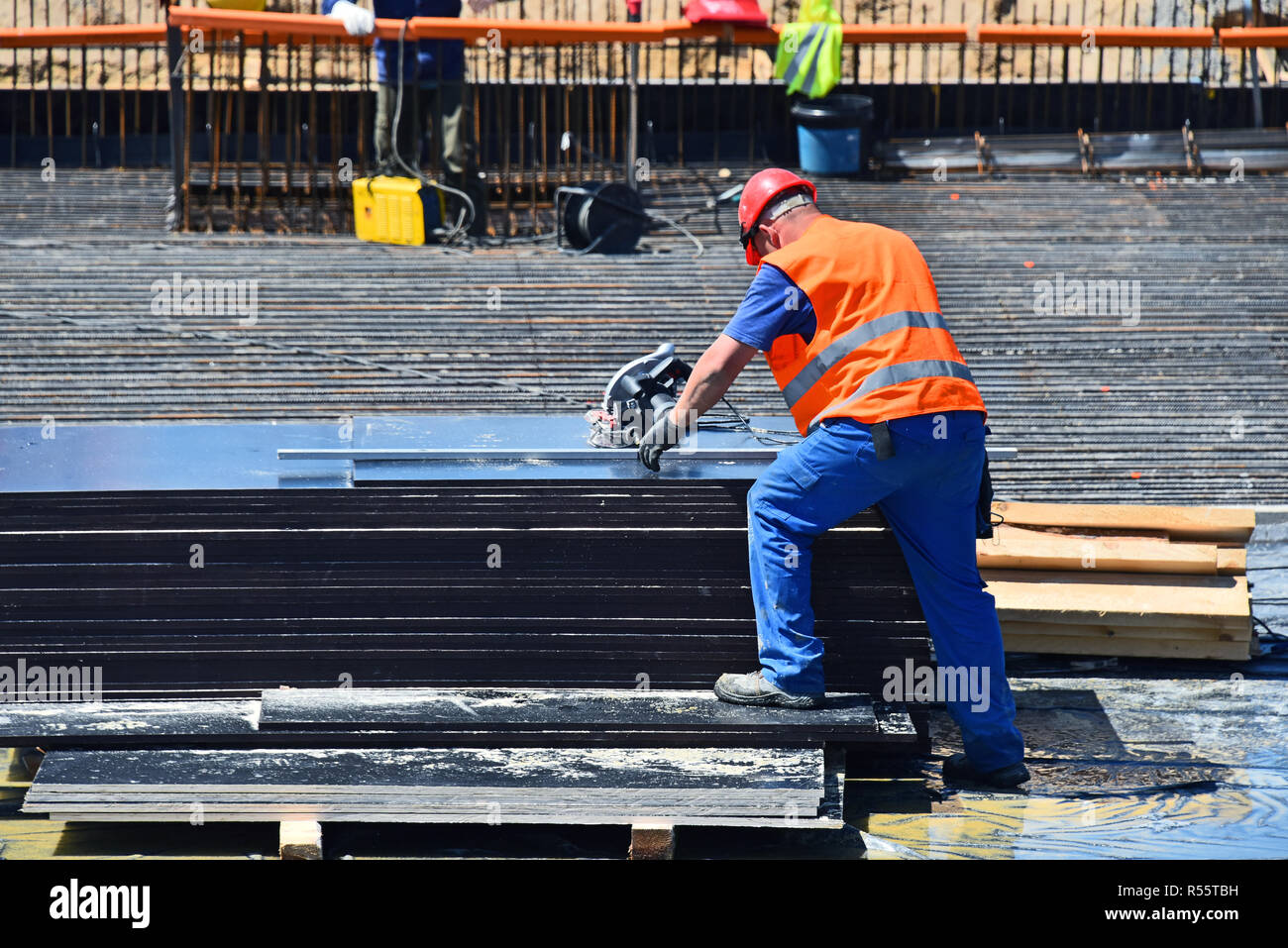 Construction worker at work Stock Photo - Alamy