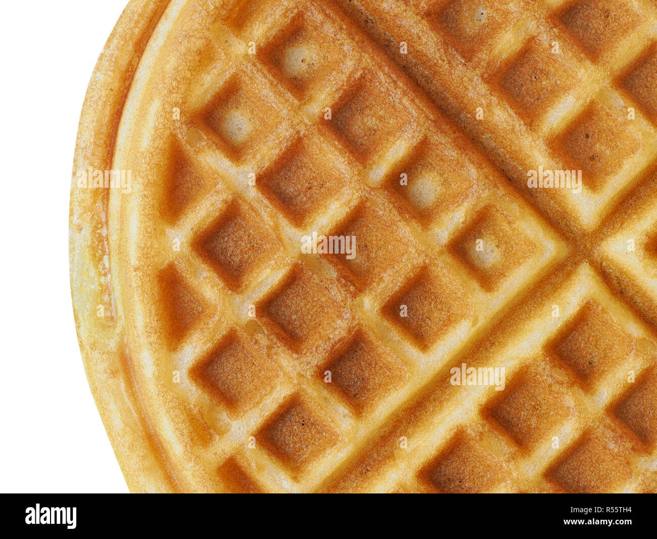 plain belgium american waffles isolated Stock Photo - Alamy