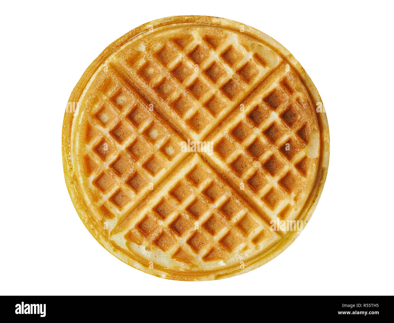 plain belgium american waffles isolated Stock Photo - Alamy