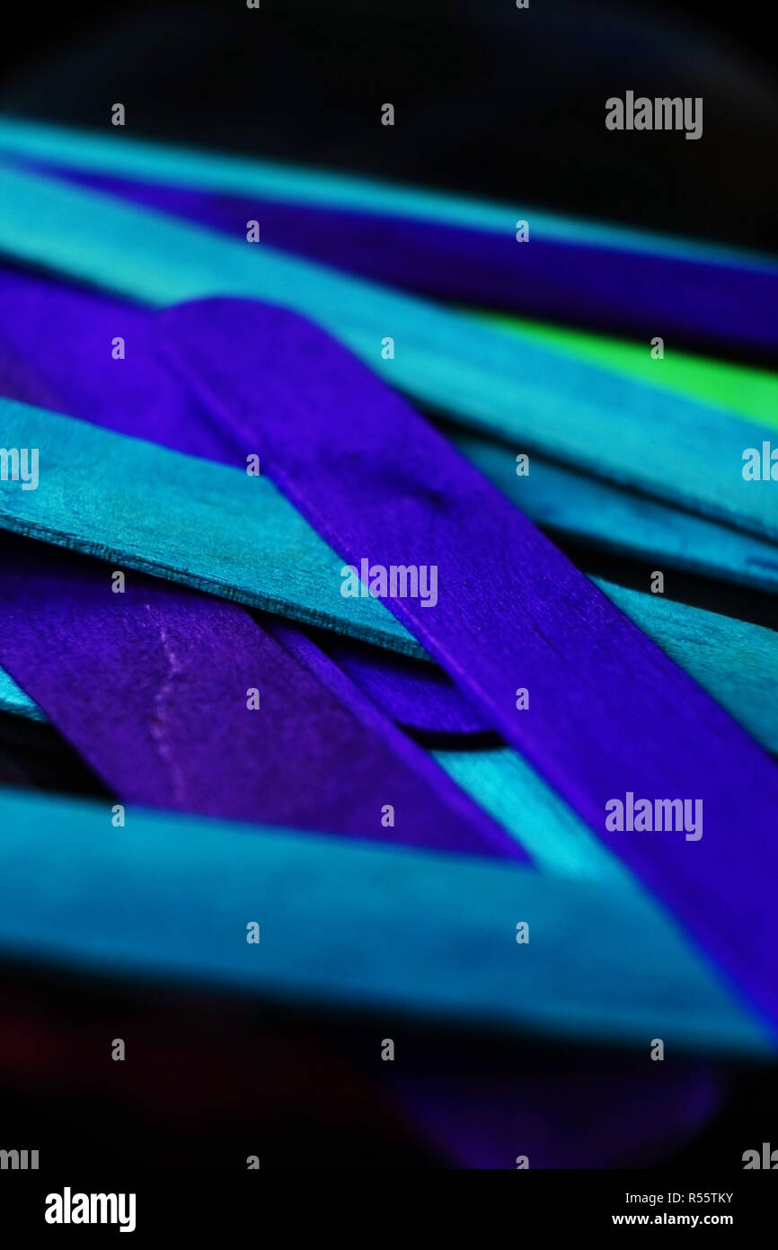 Blue abstract wooden macro Stock Photo - Alamy