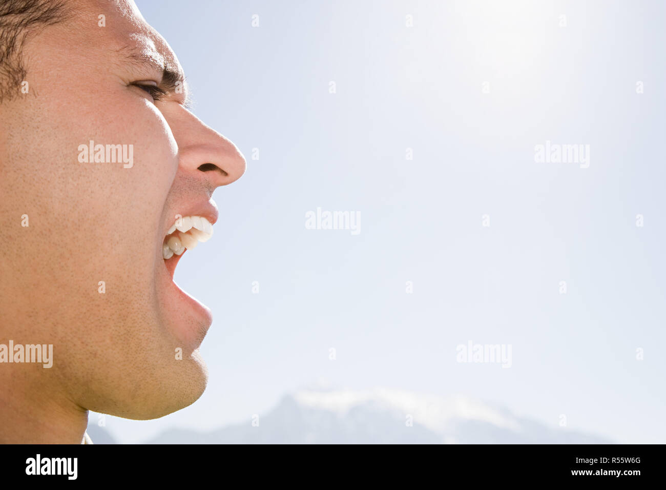 Serene shouting hi-res stock photography and images - Alamy