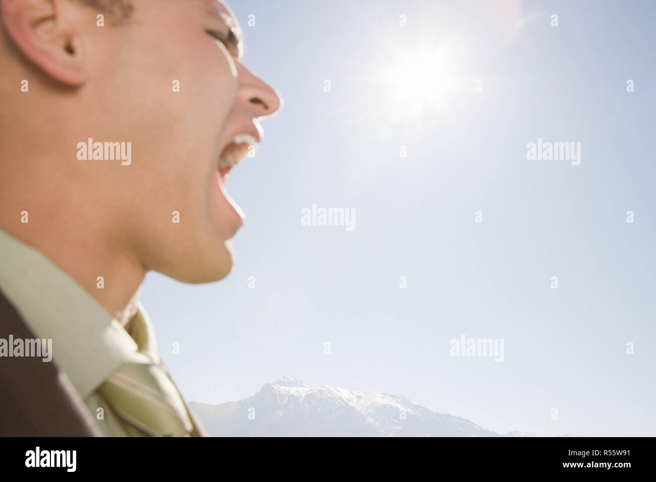 Serene shouting hi-res stock photography and images - Alamy