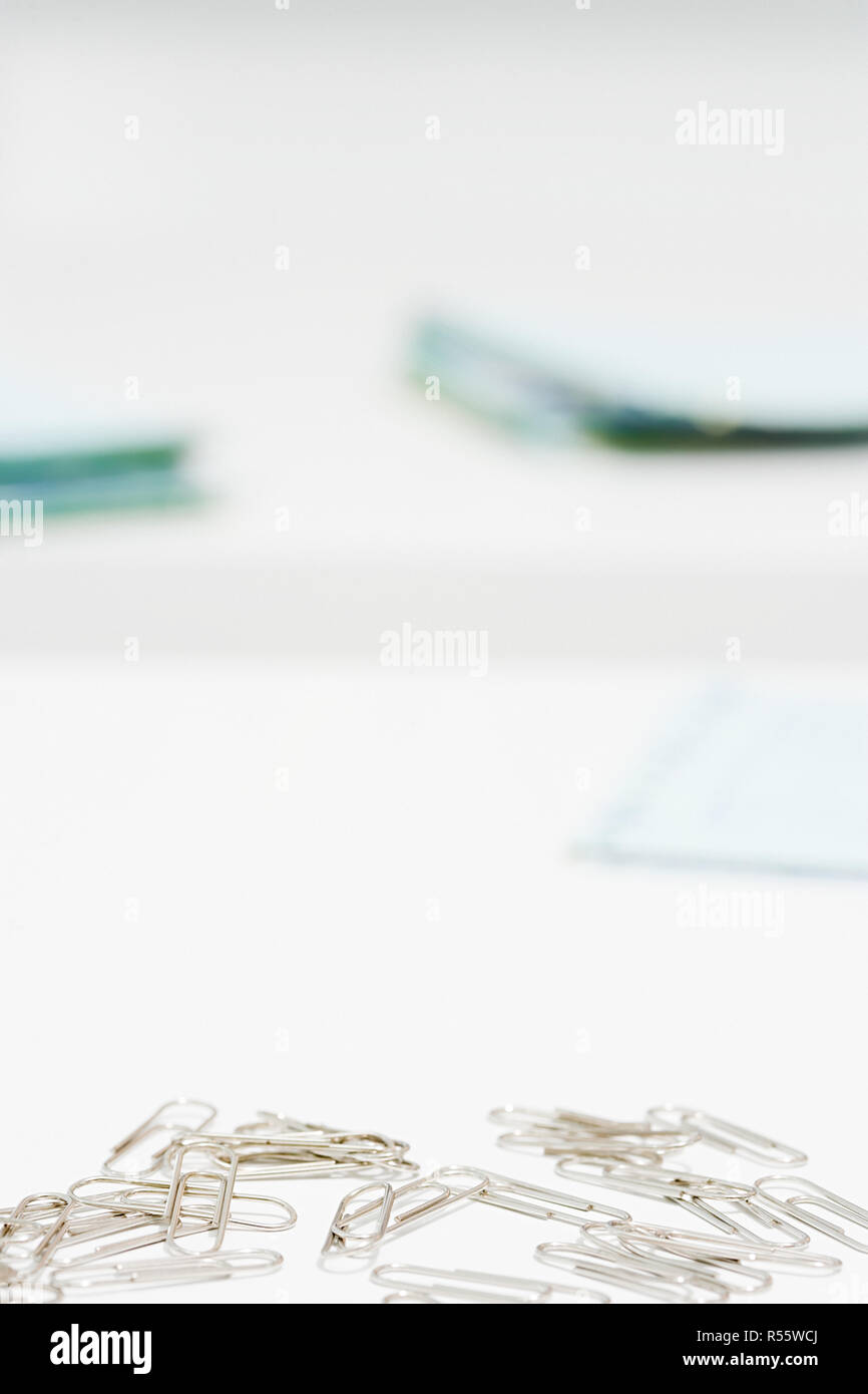 Paperclips on desk Stock Photo - Alamy