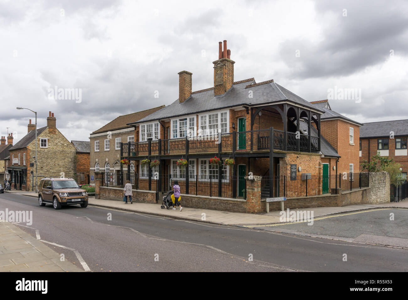 Christ's Hospital, Buckingham, UK; almshouses from 1897 built on the ...