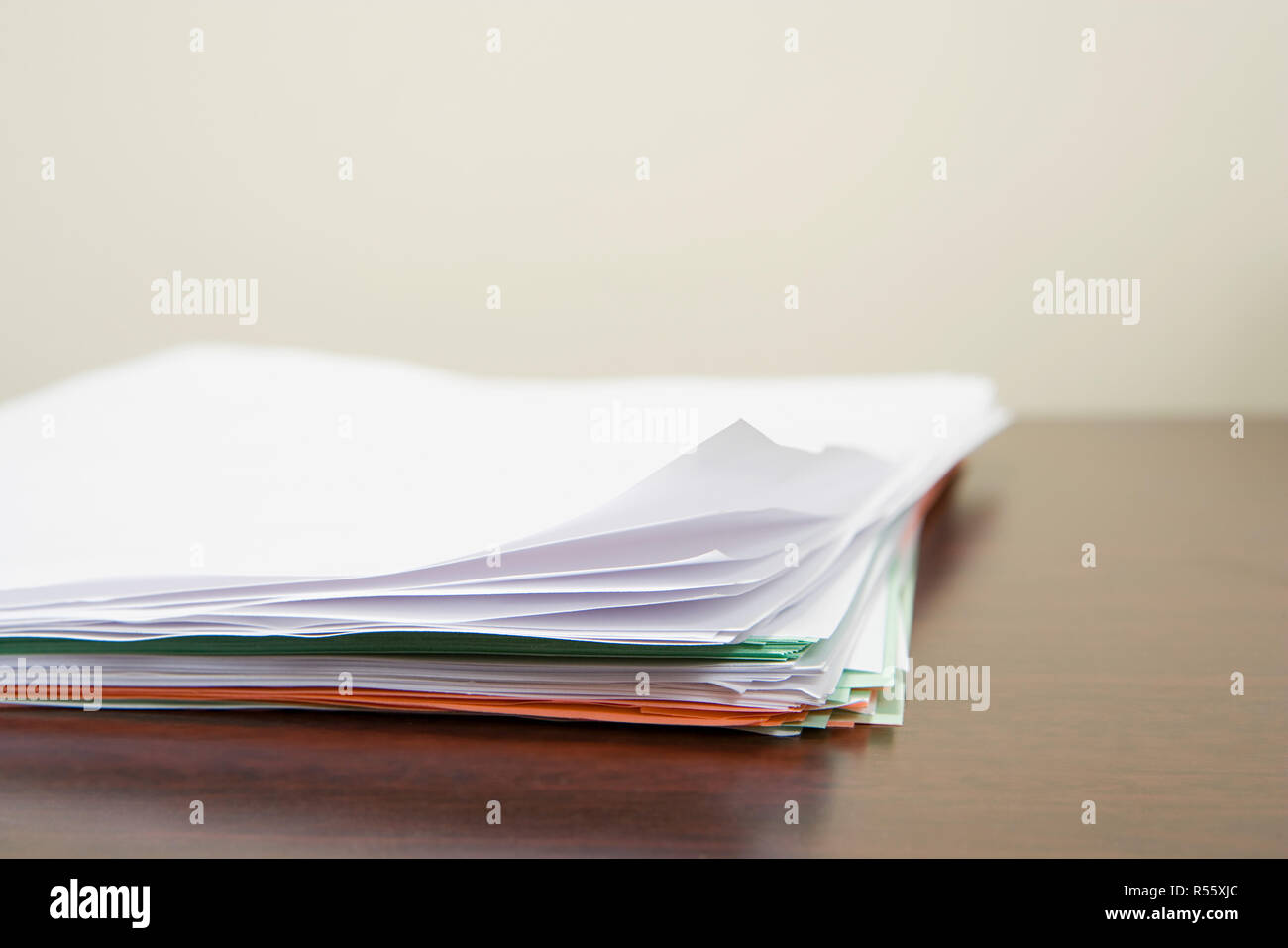 Paperwork on desk Stock Photo - Alamy