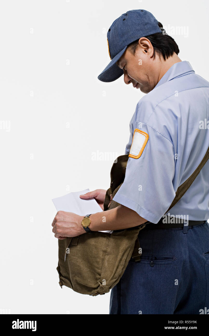Postman with letter hi-res stock photography and images - Alamy