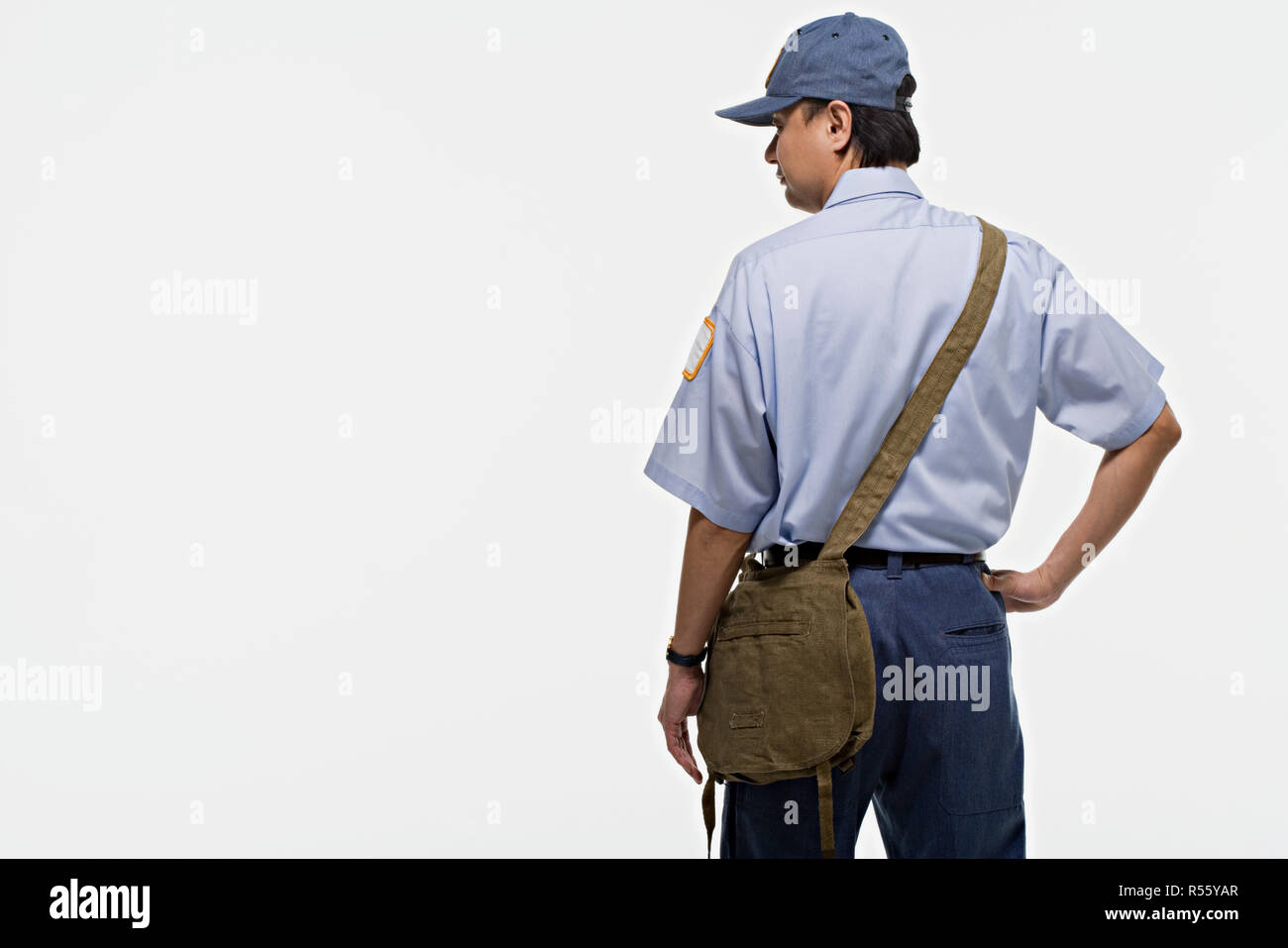 Portrait of a postman Stock Photo - Alamy