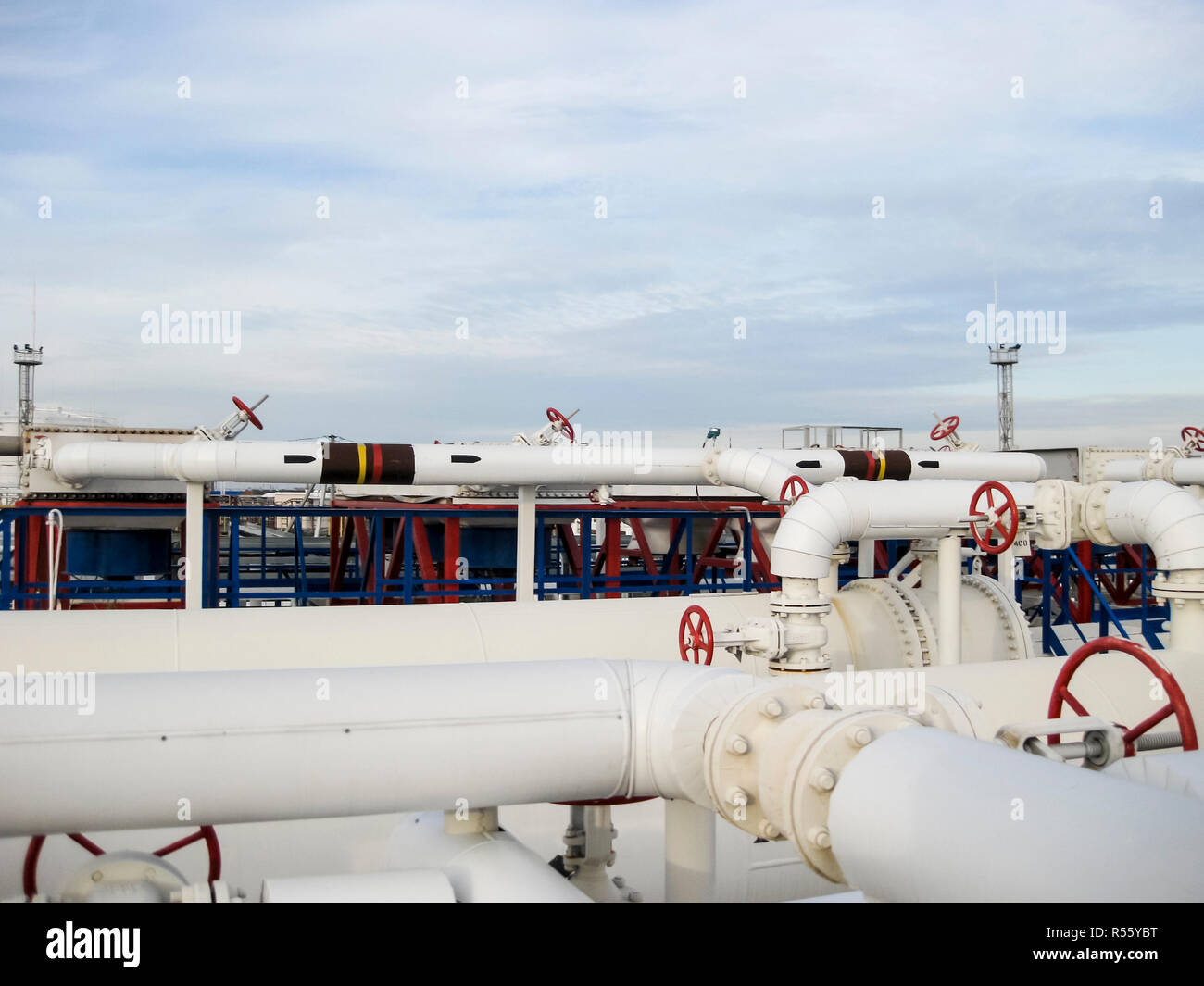 The oil refinery. oil refinery. Equipment for primary oil refining ...