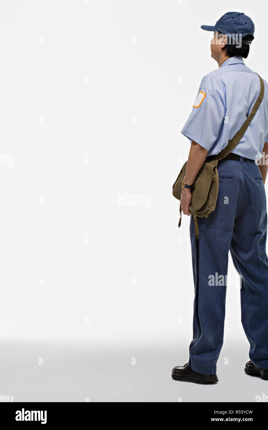 Portrait of a postman Stock Photo - Alamy