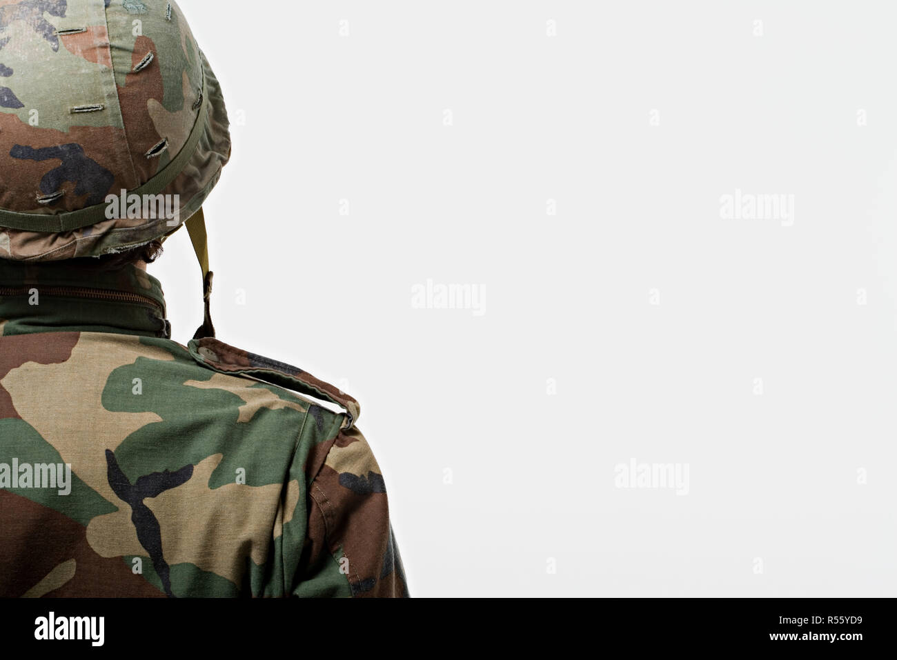 Rear view of soldier Stock Photo - Alamy