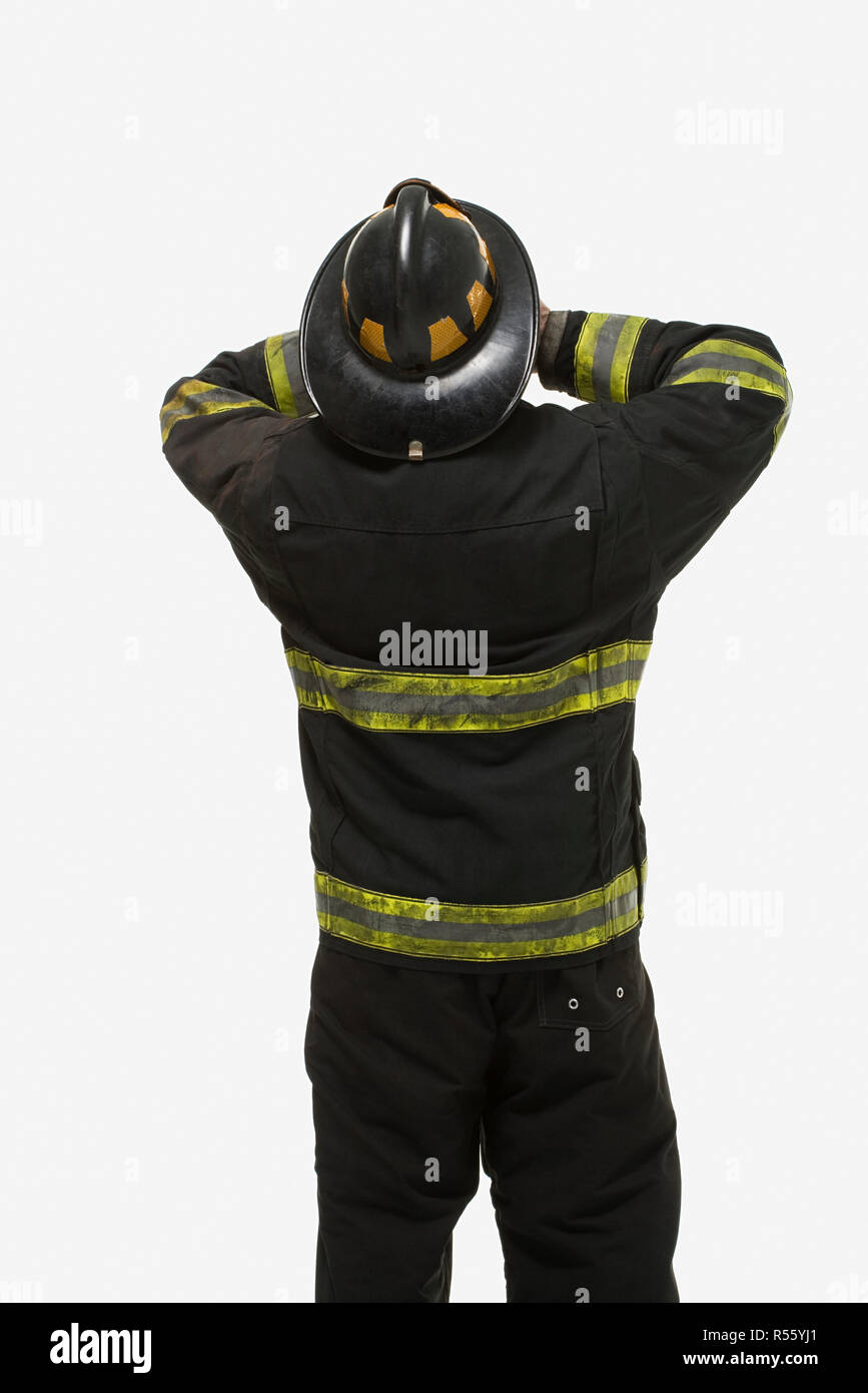 Portrait of a firefighter Stock Photo - Alamy