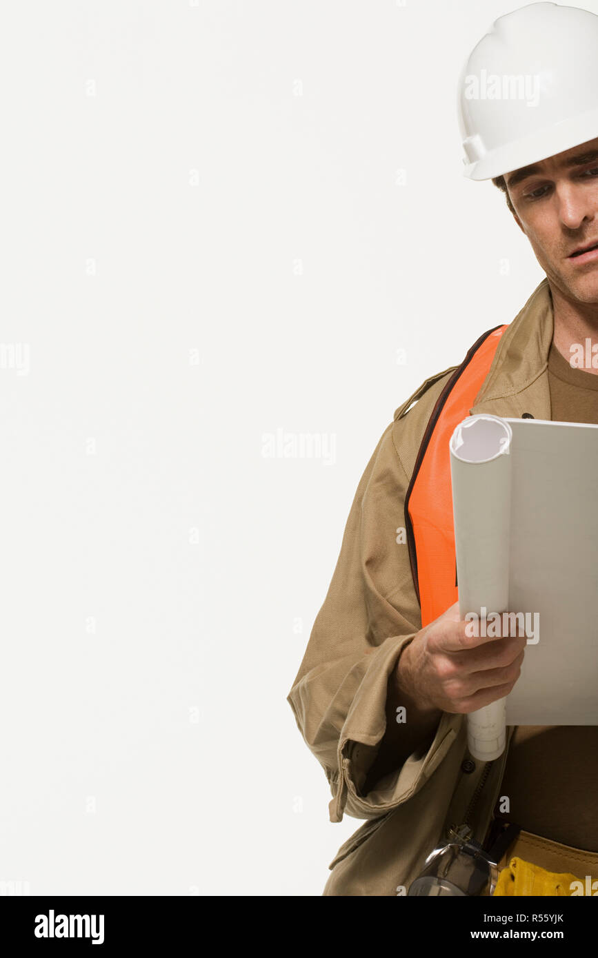 Portrait of a construction worker Stock Photo - Alamy