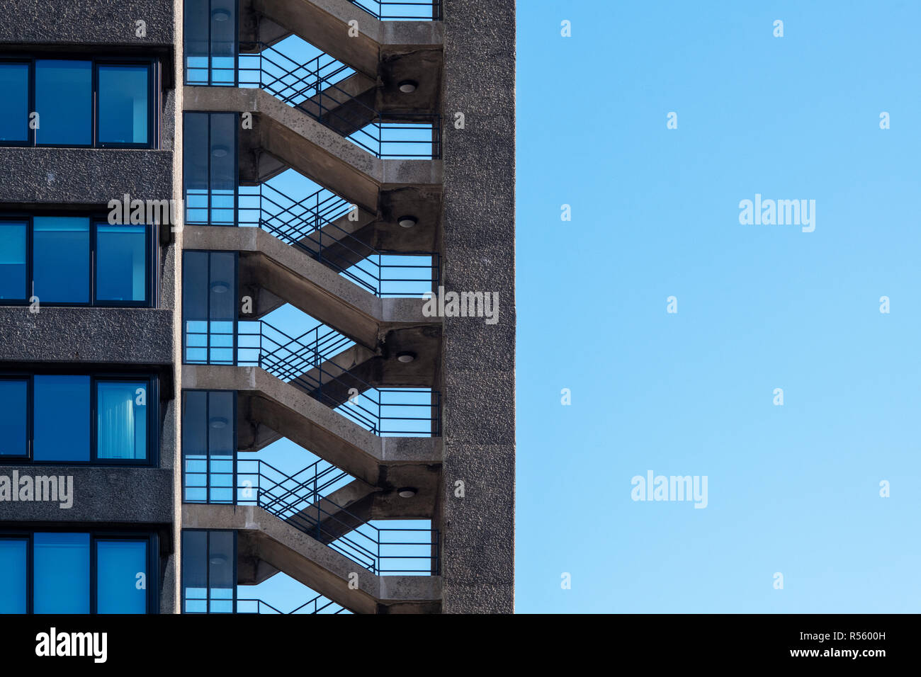 Office block staircase and windows abstract. London, England Stock ...