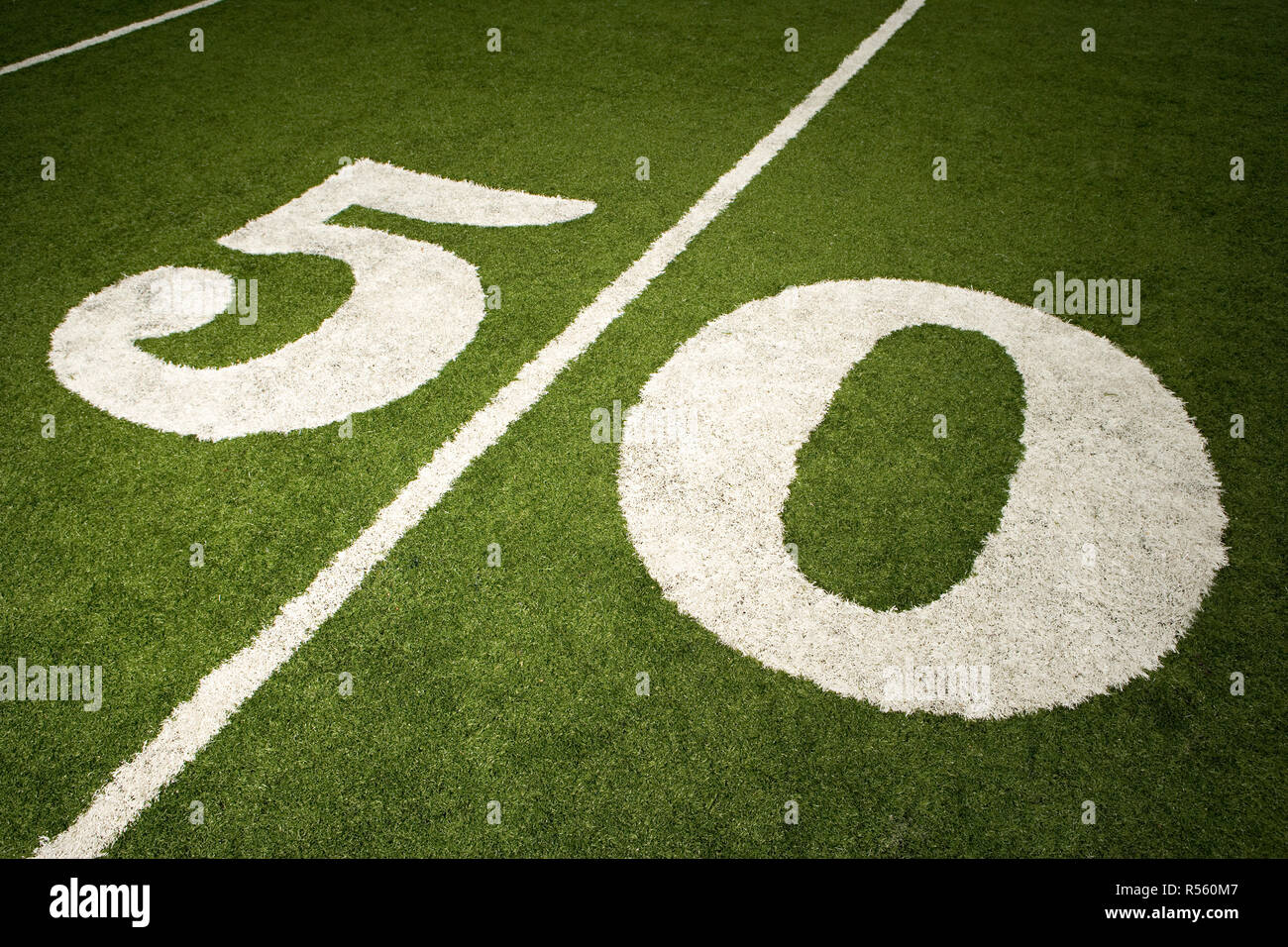 Fifty yard line Stock Photo - Alamy