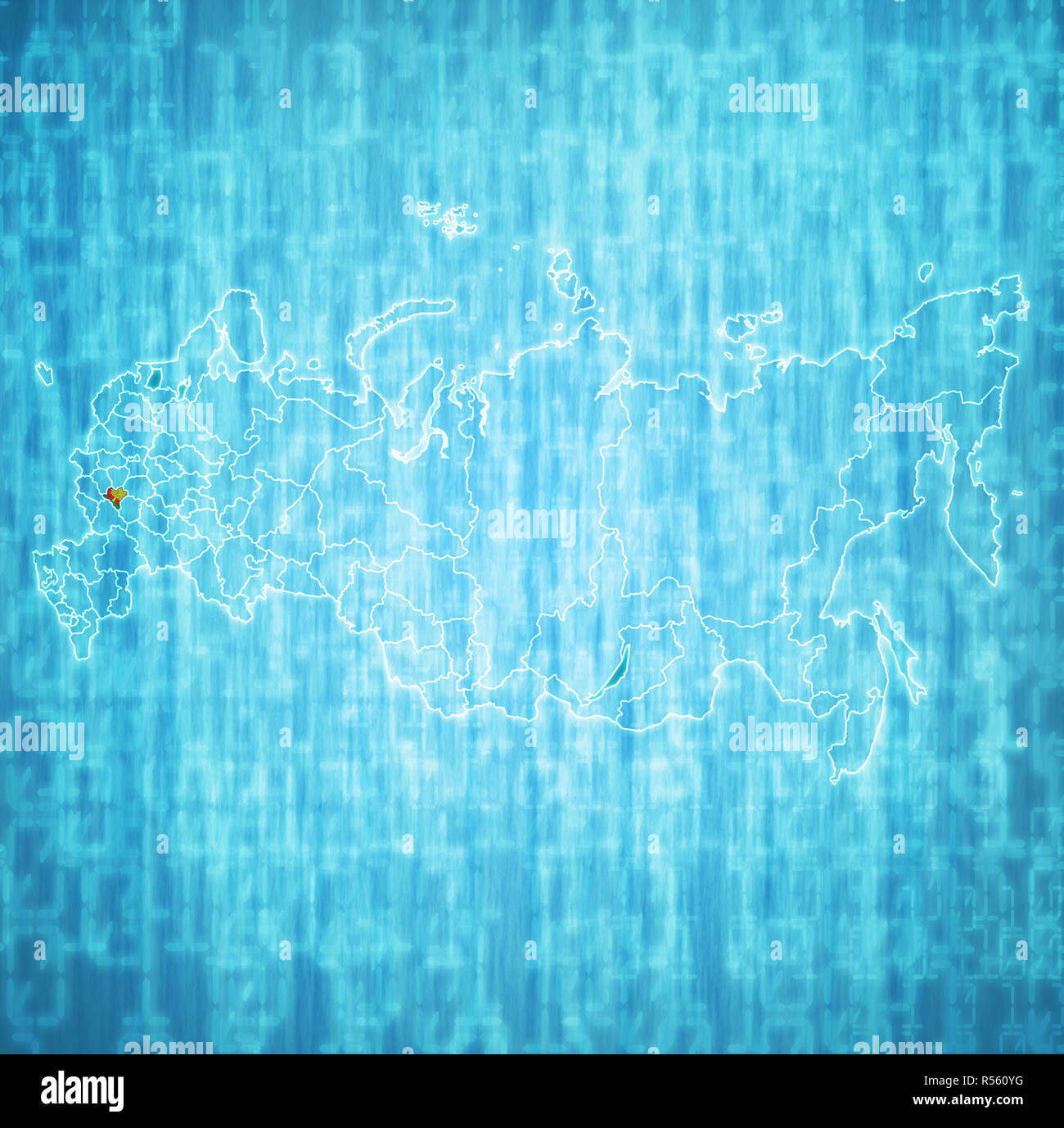 emblem of lipetsk oblast on map with administrative divisions and ...
