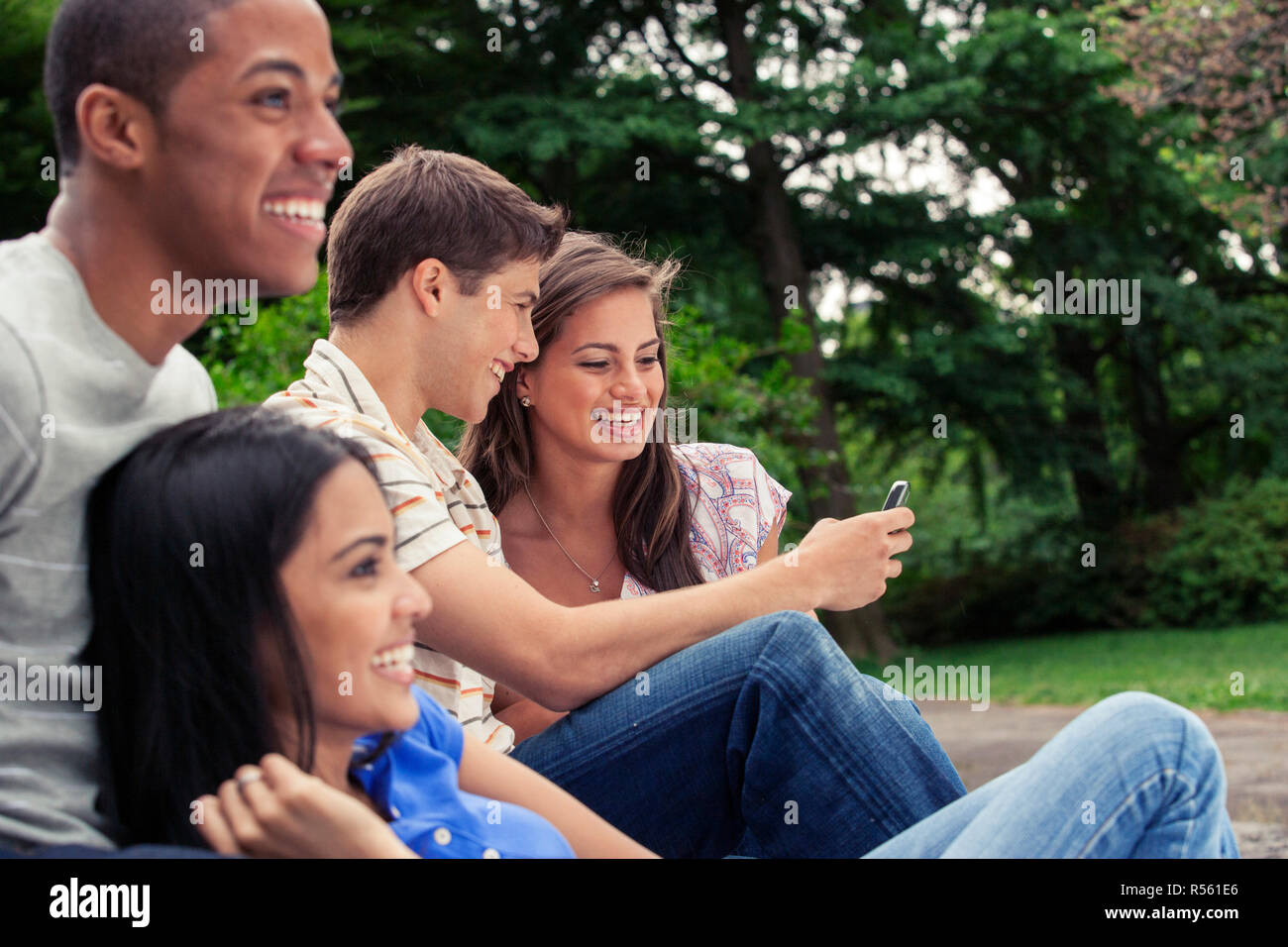 Teenage friends spending time together Stock Photo - Alamy