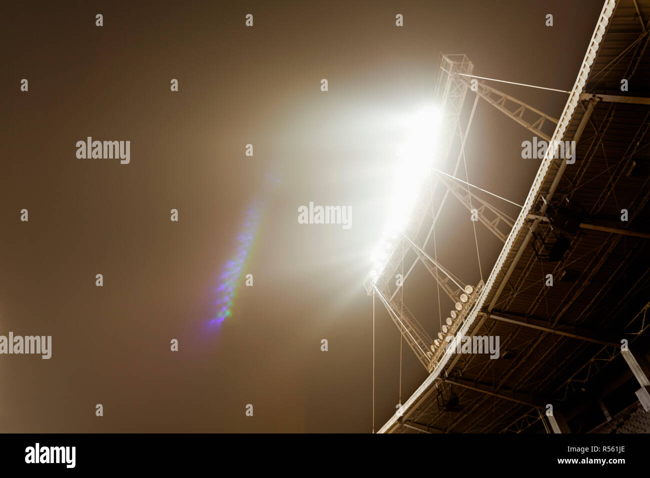 View of stadium lights at night Stock Photo - Alamy