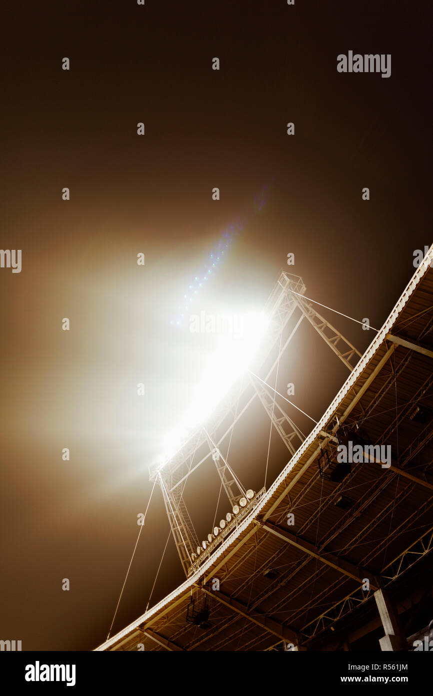 View of stadium lights at night Stock Photo - Alamy