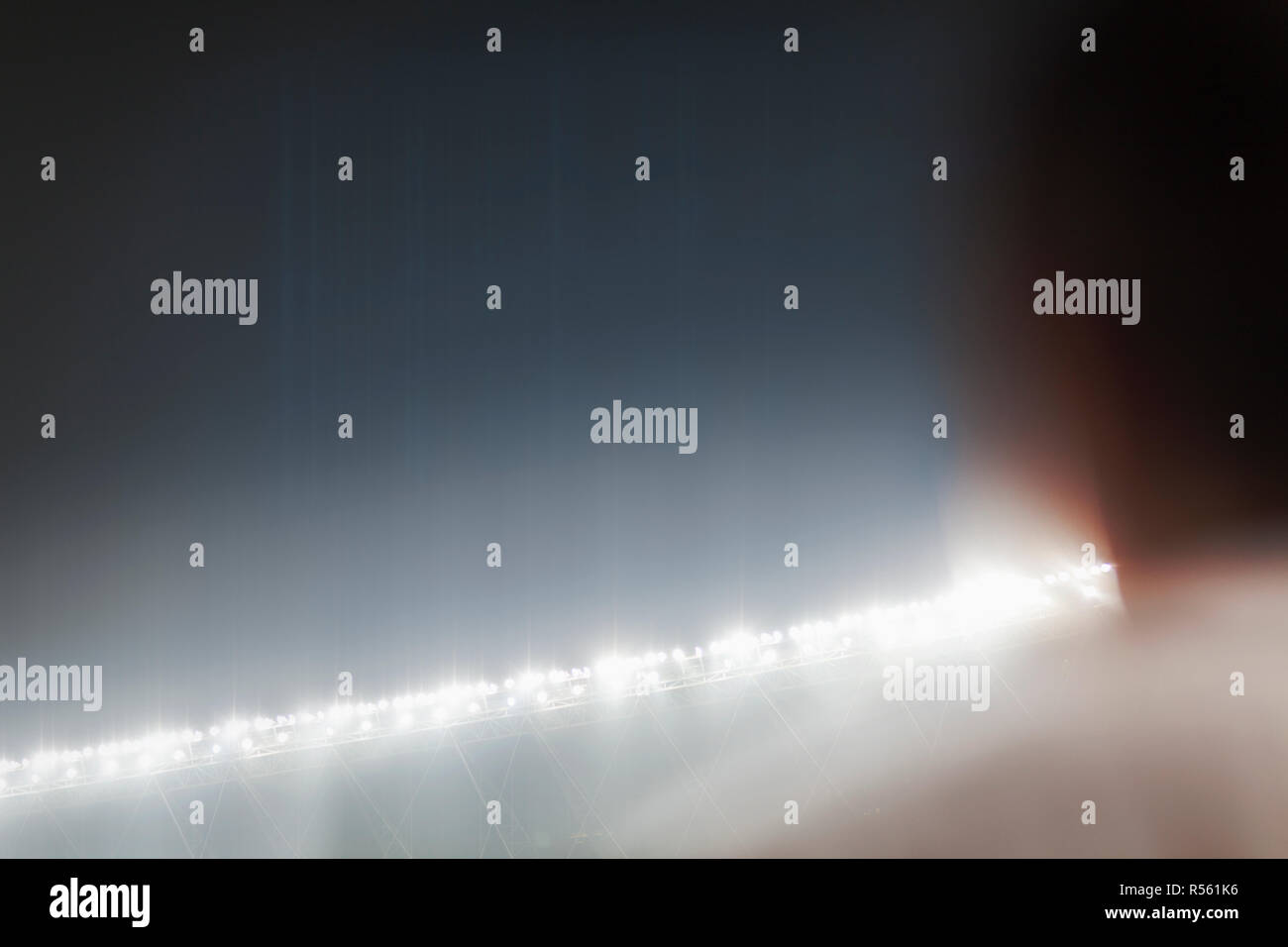 View of stadium lights at night Stock Photo - Alamy