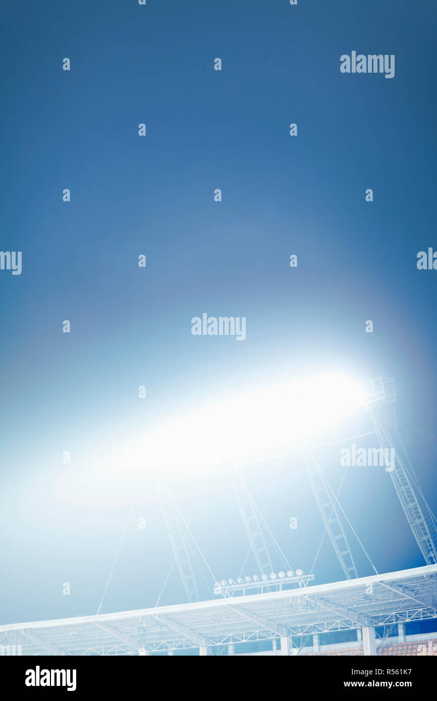 View of stadium lights at night Stock Photo - Alamy