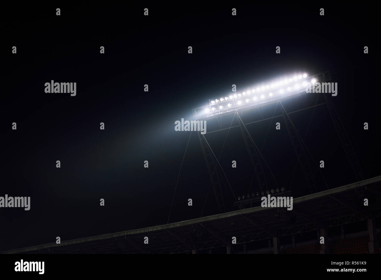 View of stadium lights at night Stock Photo - Alamy