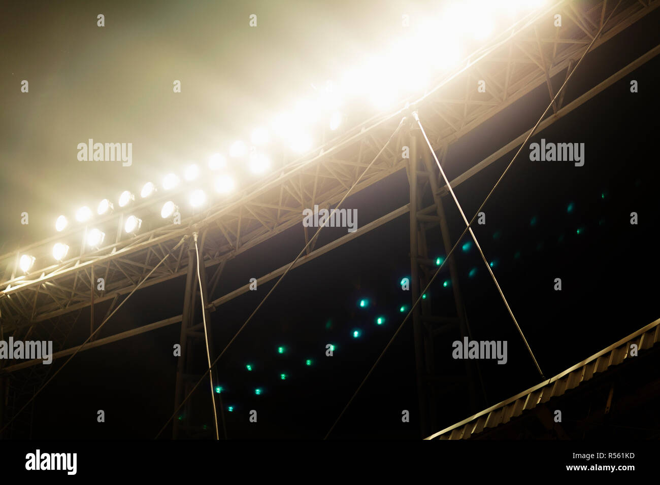 View of stadium lights at night Stock Photo - Alamy