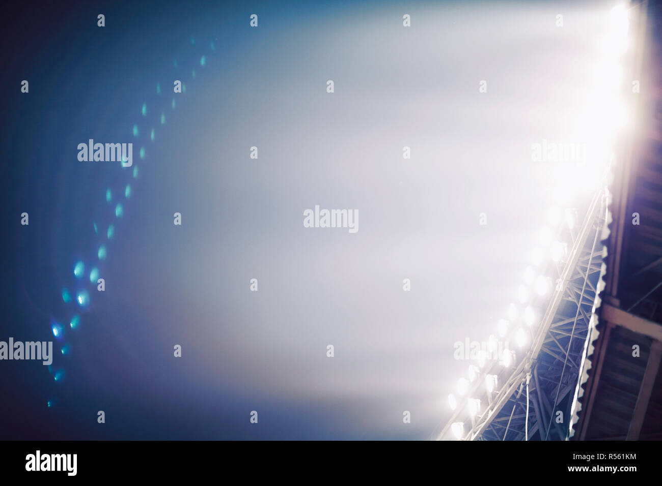 View of stadium lights at night Stock Photo - Alamy