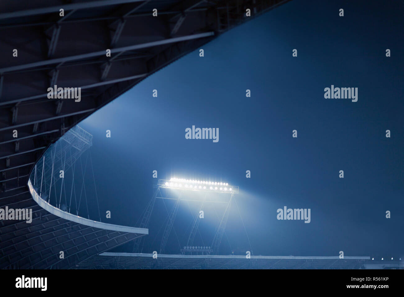 View of stadium lights at night Stock Photo - Alamy