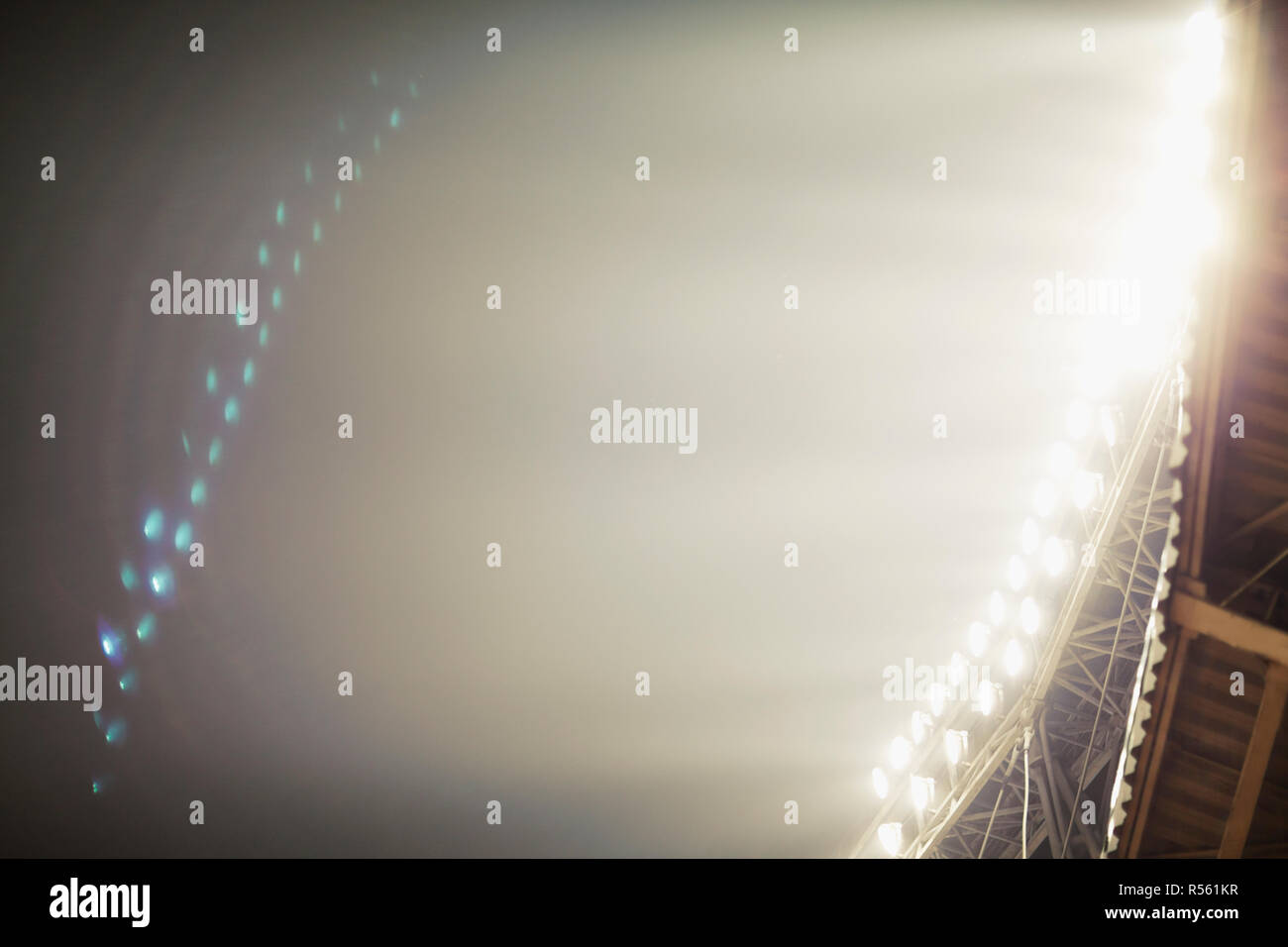 View of stadium lights at night Stock Photo - Alamy