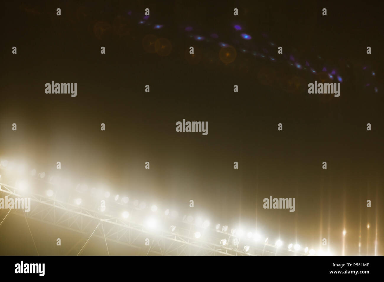 View of stadium lights at night Stock Photo - Alamy