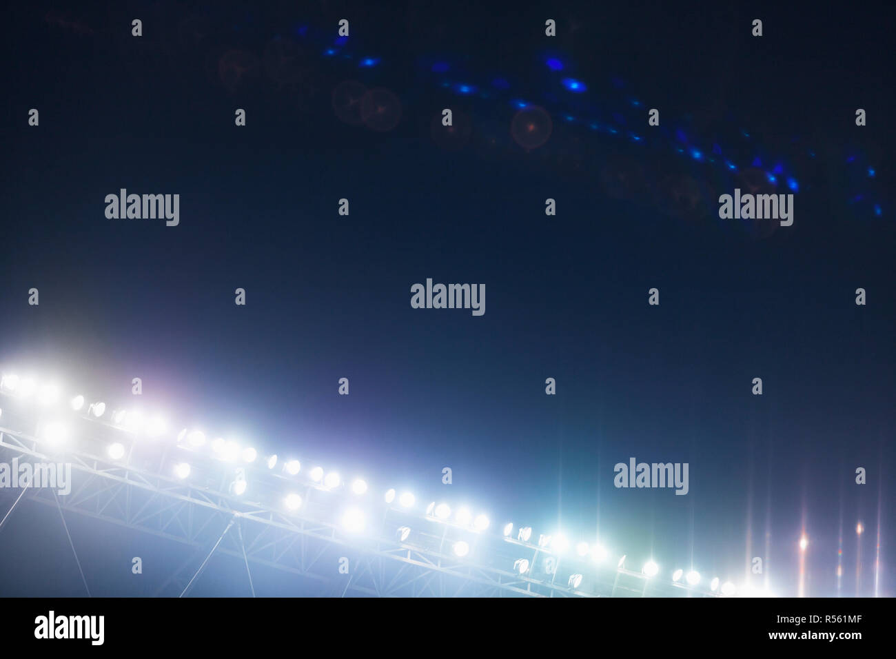View of stadium lights at night Stock Photo - Alamy