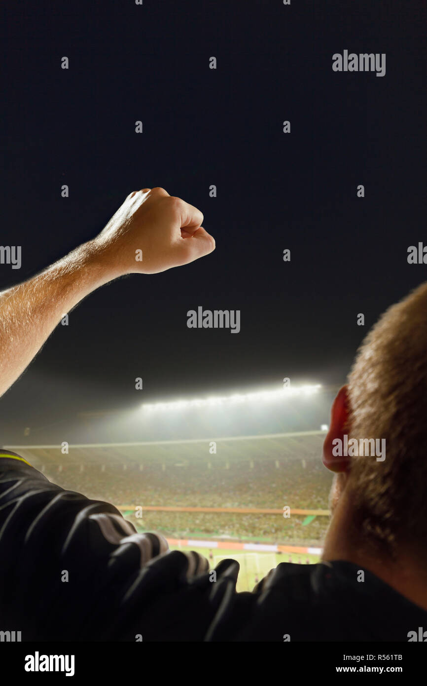 Cheering in stadium Stock Photo - Alamy