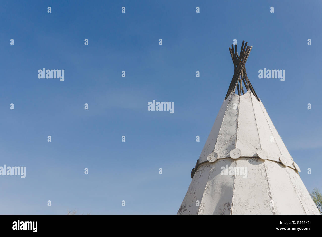 Tee-Pee structure in Tucson Arizona -- perhaps a crumbling roadside ...