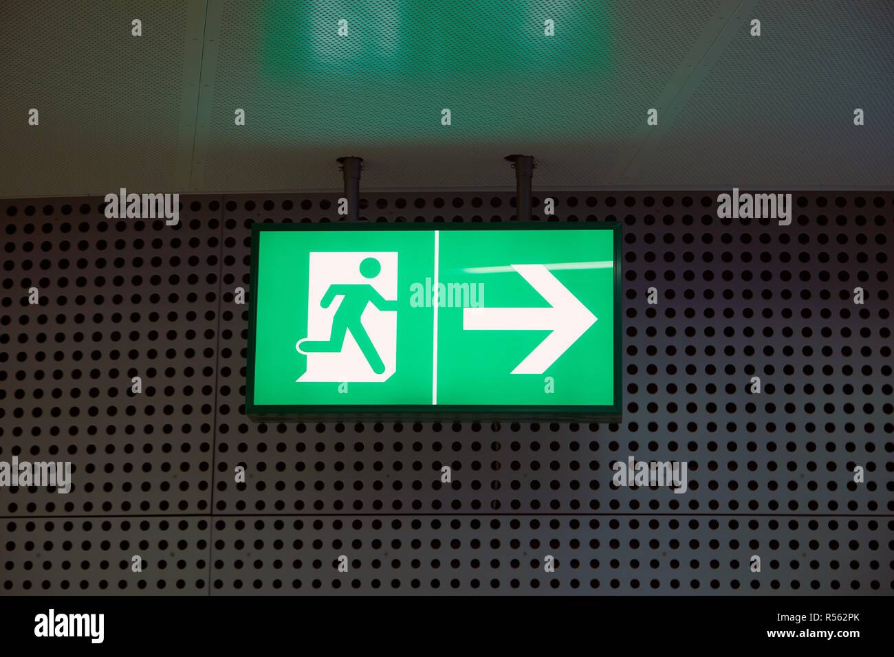 Emergency Exit Sign Stock Photo - Alamy